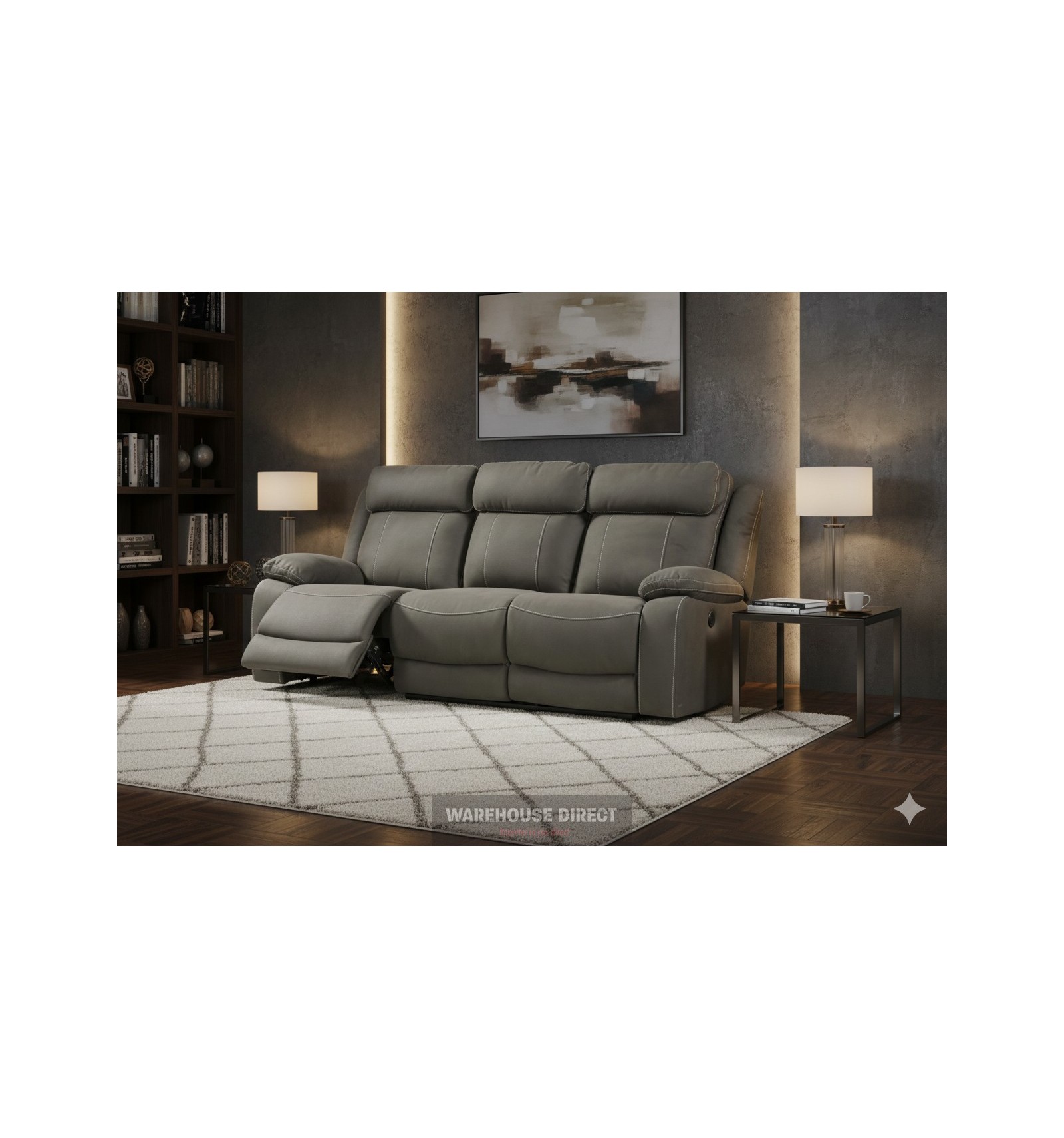 Wilson 3 Seater Electric Recliner Sofa - WAREHOUSE DIRECT WA